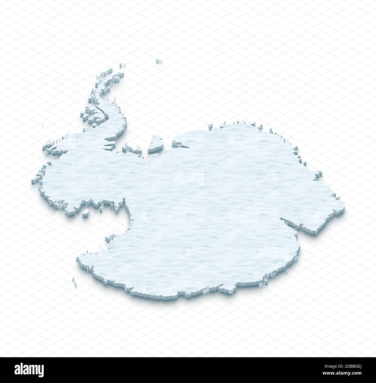 Illustration of a snow ground map of Antarctica on grid background ...
