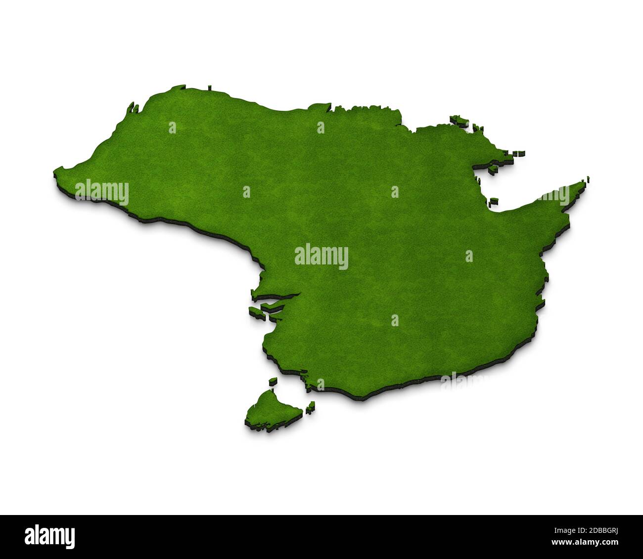 Illustration of a green ground map of Australia on isolated background ...