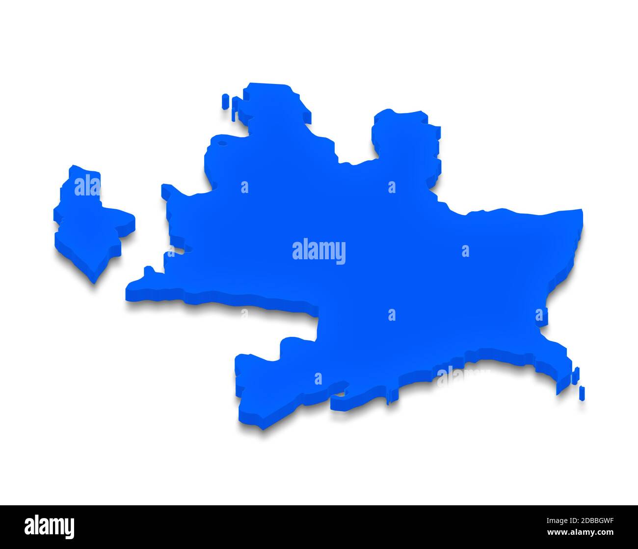 Illustration of a blue ground map of Azerbaijan on white isolated ...