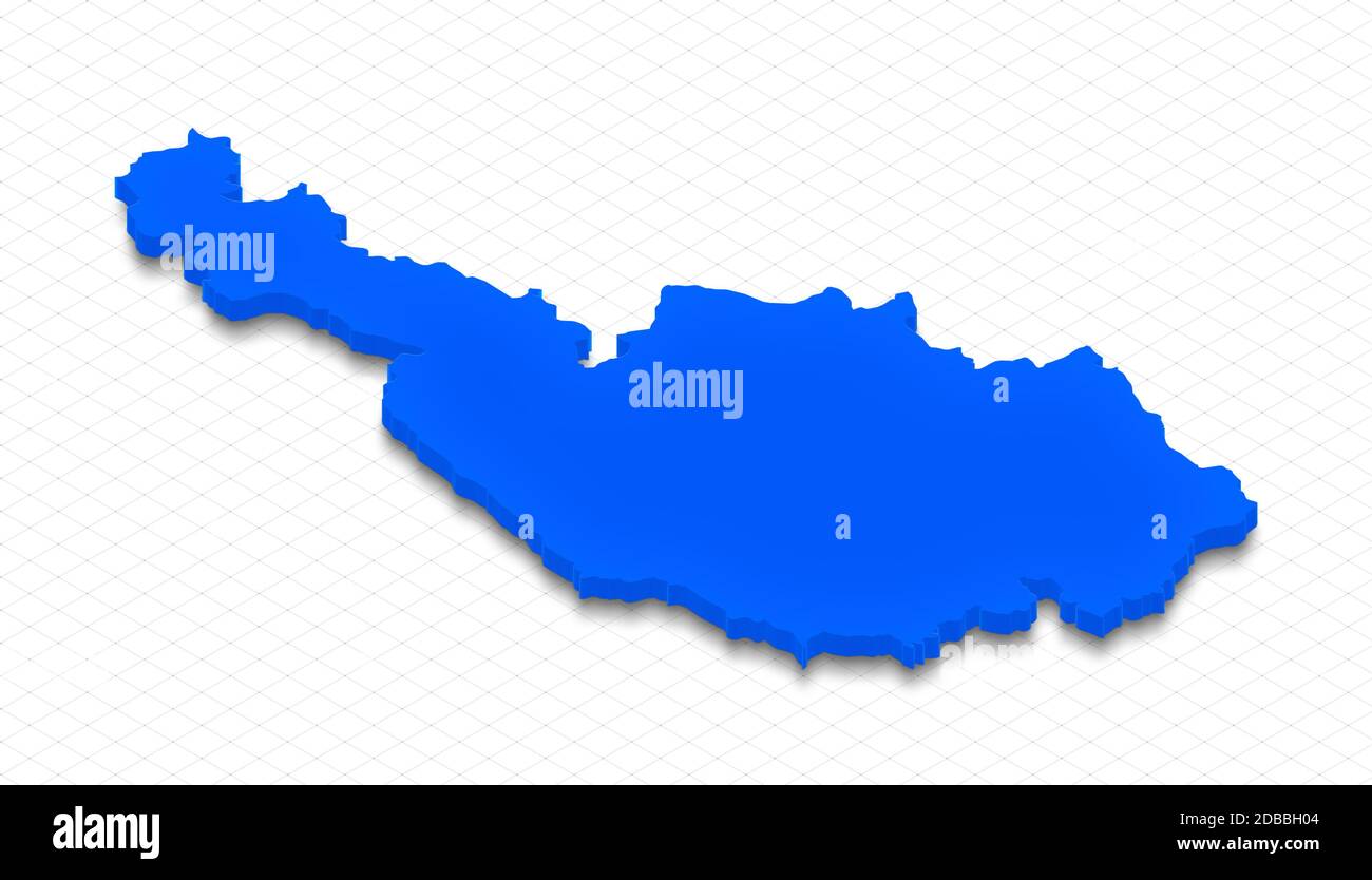 Illustration of a blue ground map of Austria on grid background. Left ...