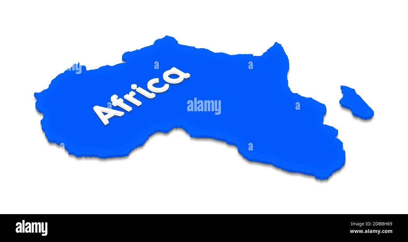 Illustration of a blue ground map of Africa on isolated background ...