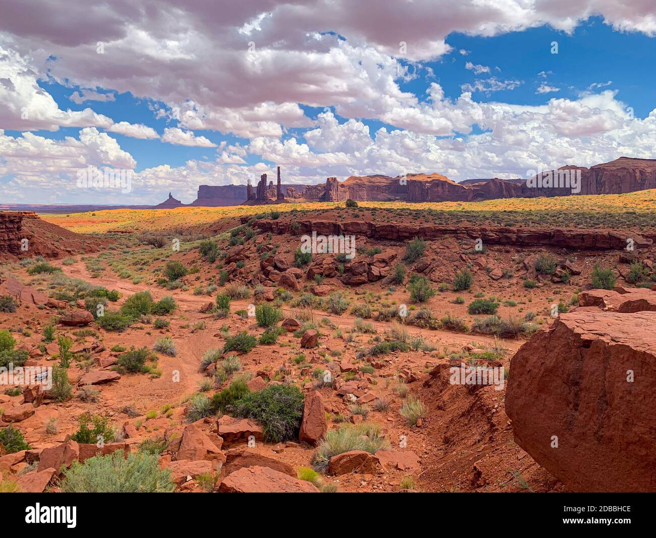 Monument Valley on the border between Arizona and Utah, USA Stock Photo ...