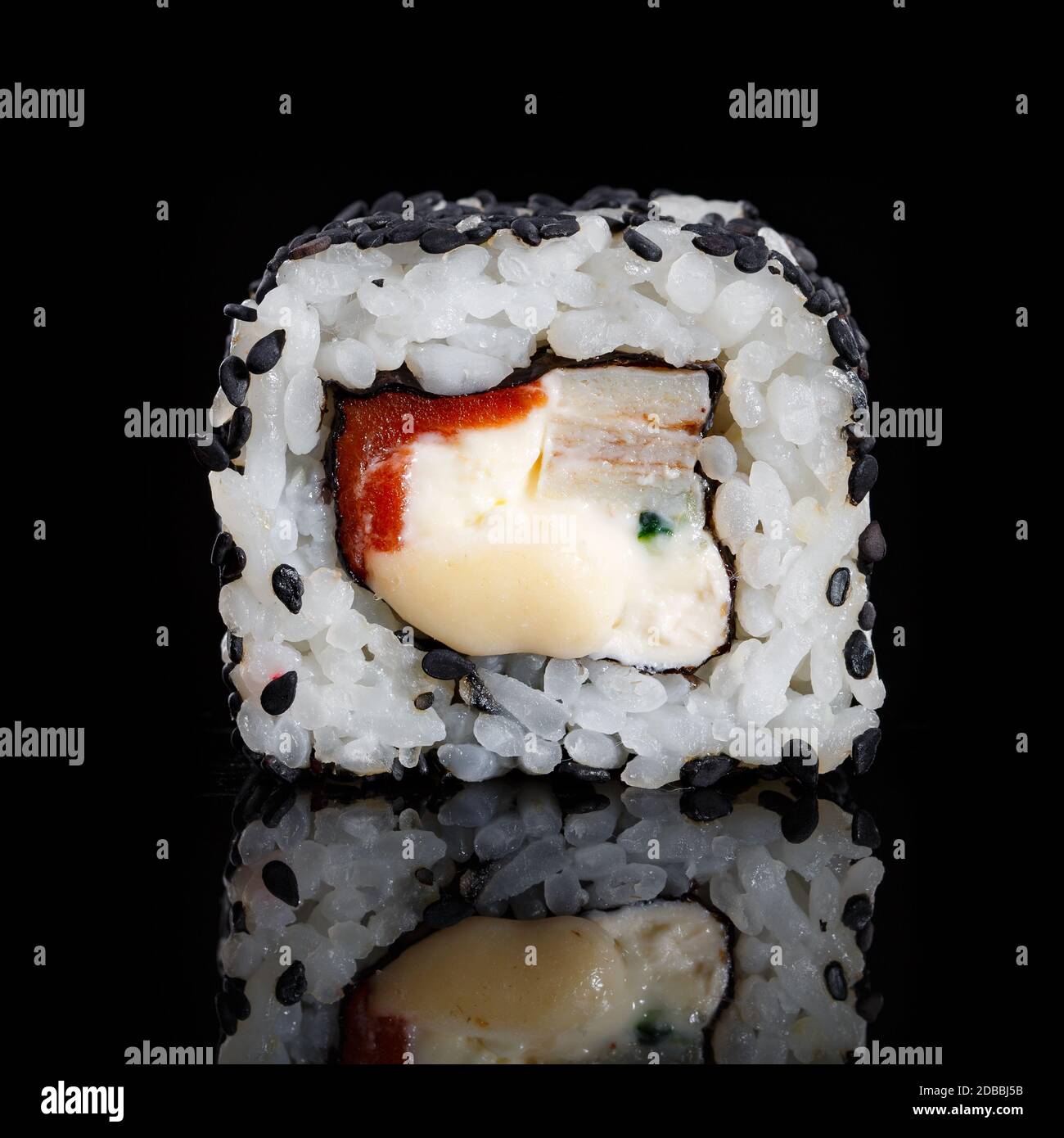 Sushi on black background. Perfect for creating sushi restaurant menu ...