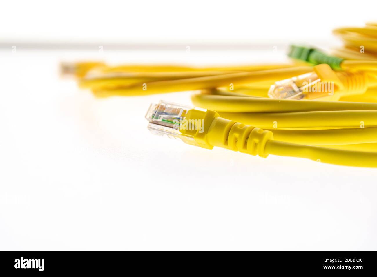 Fiber optic and multipair conductors for extension Stock Photo - Alamy