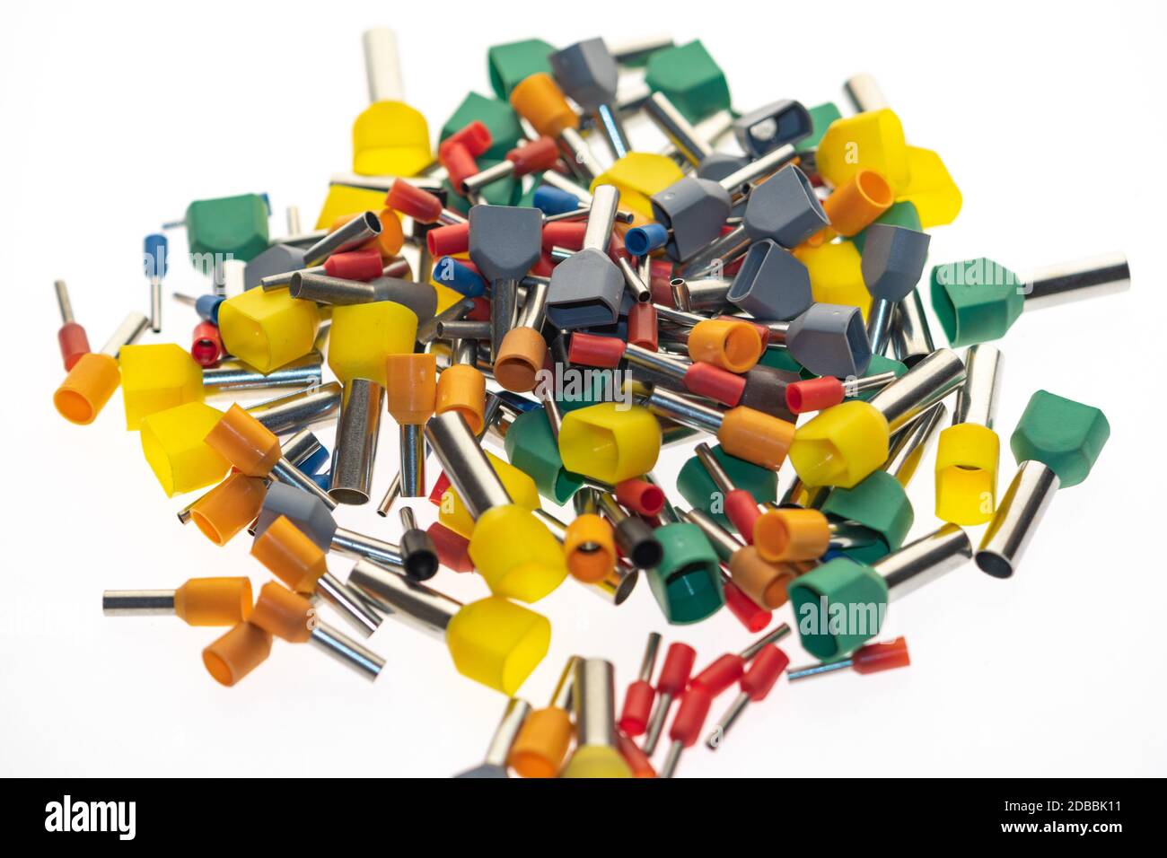 hollow metal terminals for electrical conductors Stock Photo - Alamy