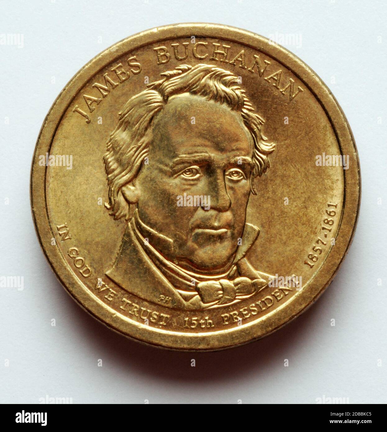 American dollar with James Buchanan Stock Photo - Alamy