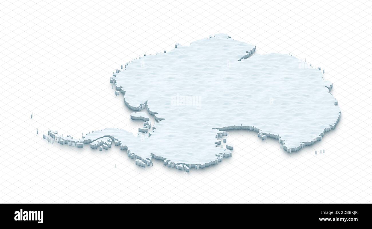 Illustration of a snow ground map of Antarctica on grid background ...