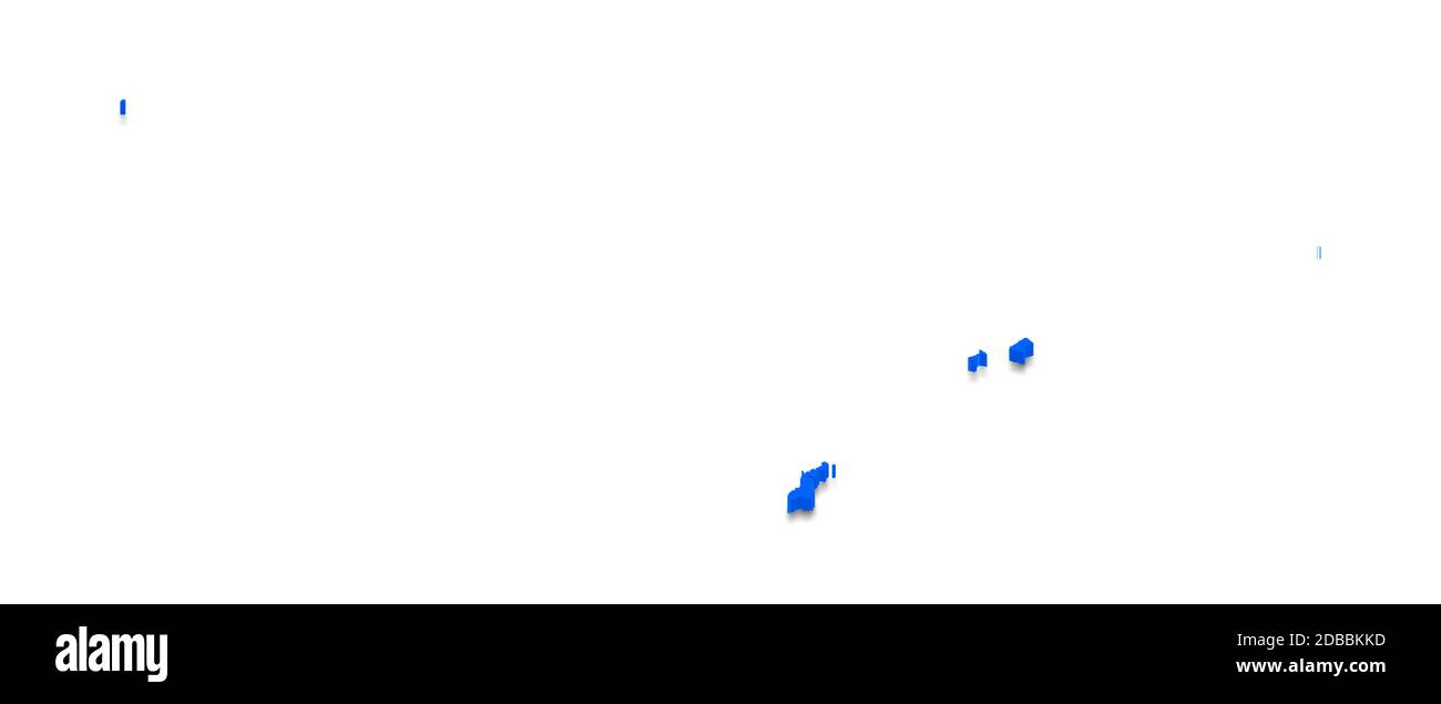 Illustration of a blue ground map of American Samoa on white isolated ...