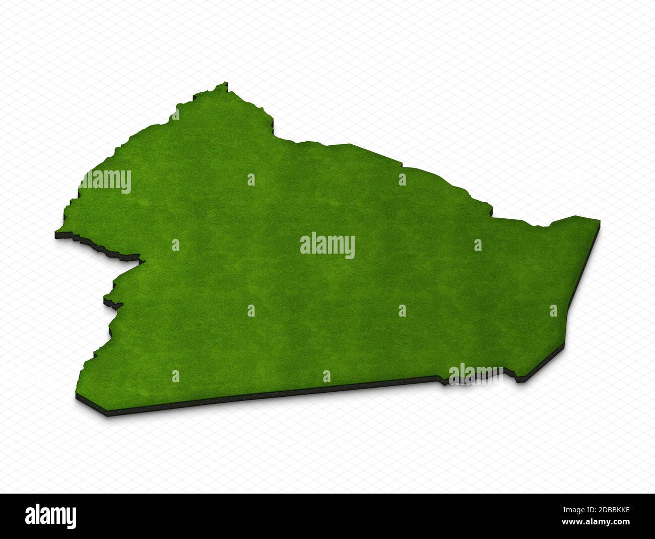 Illustration of a green ground map of Algeria on grid background. Right ...