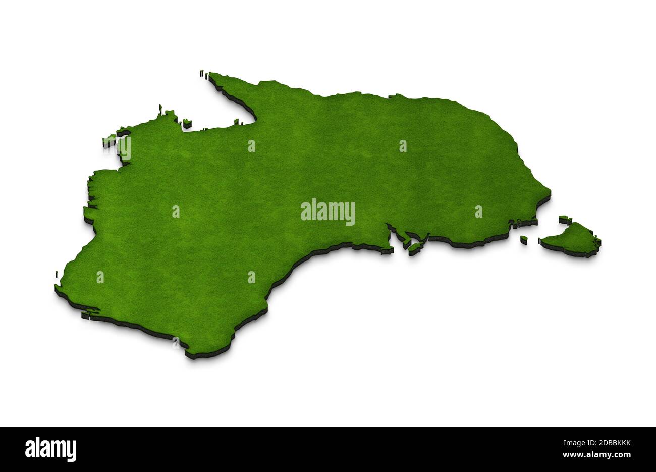 Illustration of a green ground map of Australia on isolated background ...