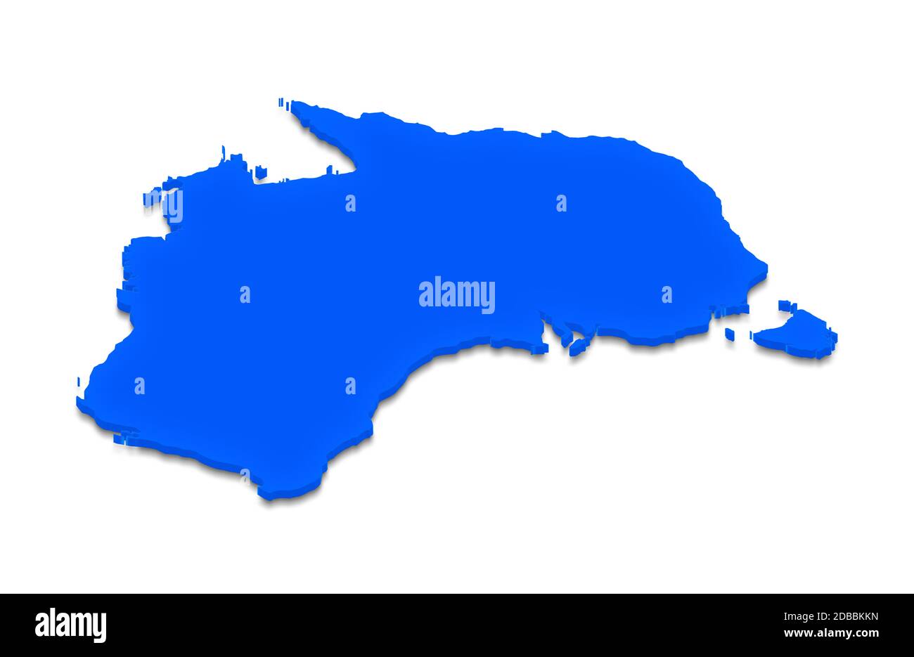Illustration of a blue ground map of Australia on isolated background ...