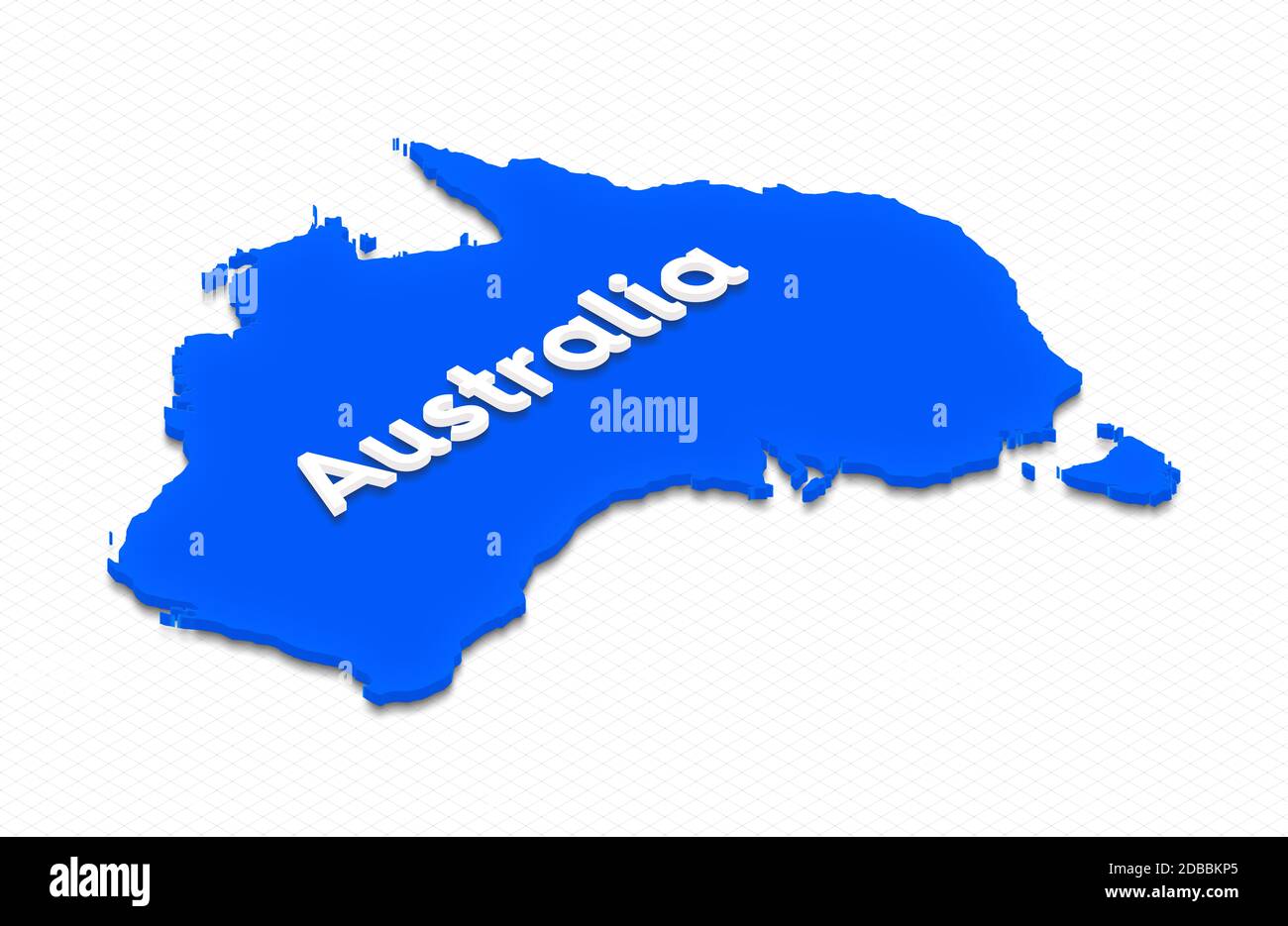 Illustration of a blue ground map of Australia on grid background ...