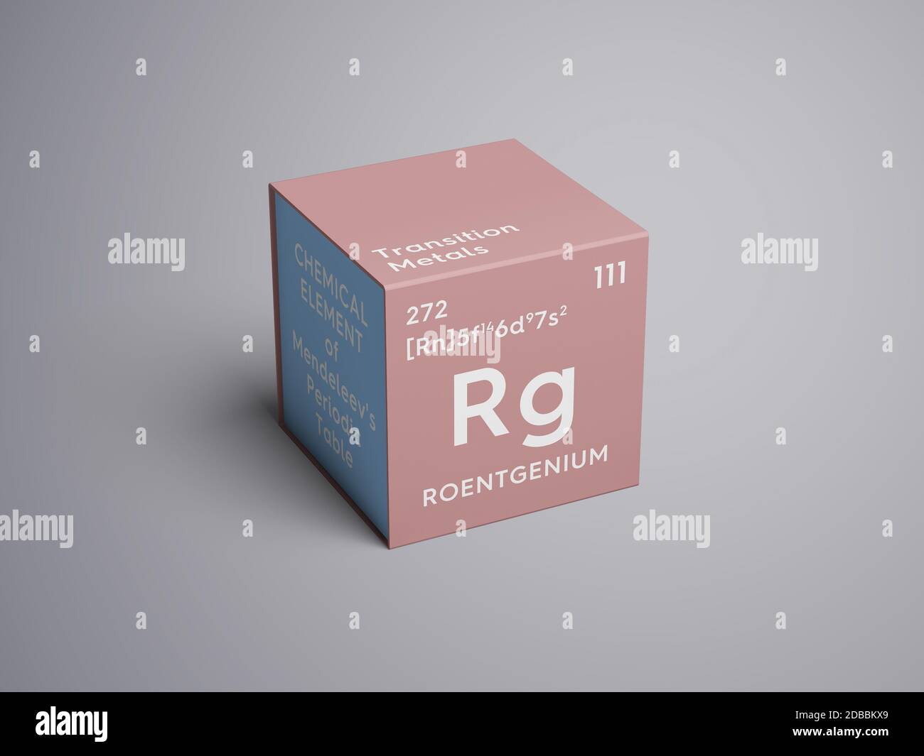 Roentgenium. Transition metals. Chemical Element of Mendeleev's ...