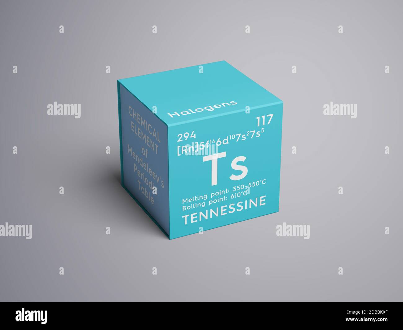 Tennessine. Halogens. Chemical Element of Mendeleev's Periodic Table ...