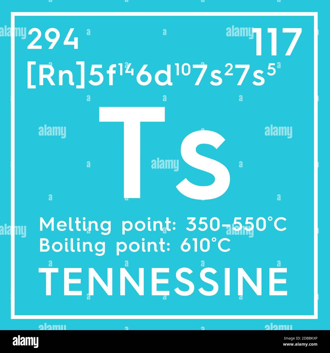 Tennessine. Halogens. Chemical Element of Mendeleev's Periodic Table ...