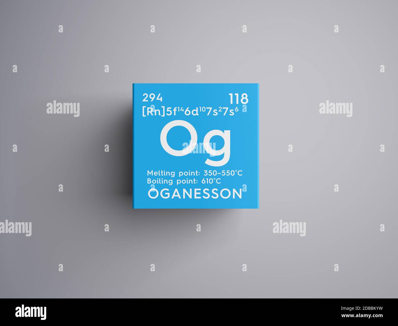 Oganesson. Noble gases. Chemical Element of Mendeleev's Periodic Table ...