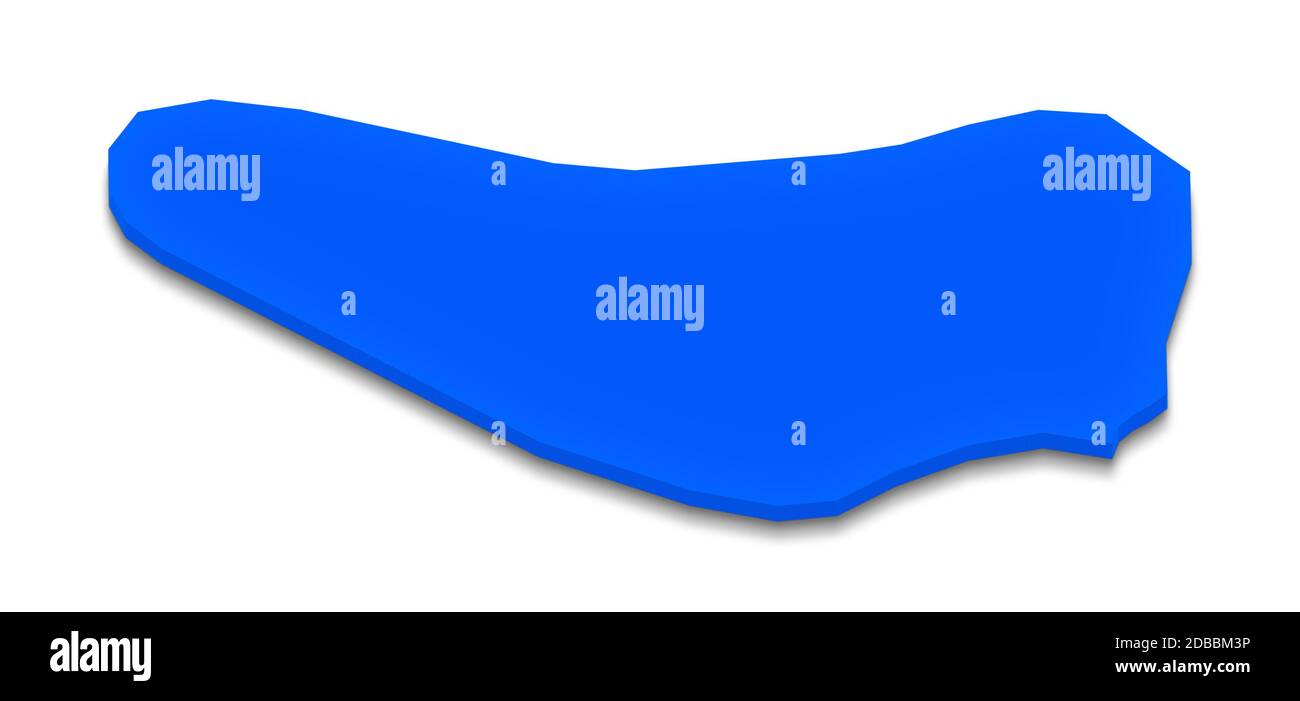 Illustration of a blue ground map of Barbados on white isolated ...