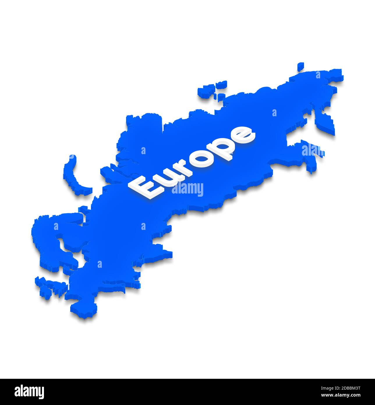 Illustration of a blue ground map of Europe on isolated background ...