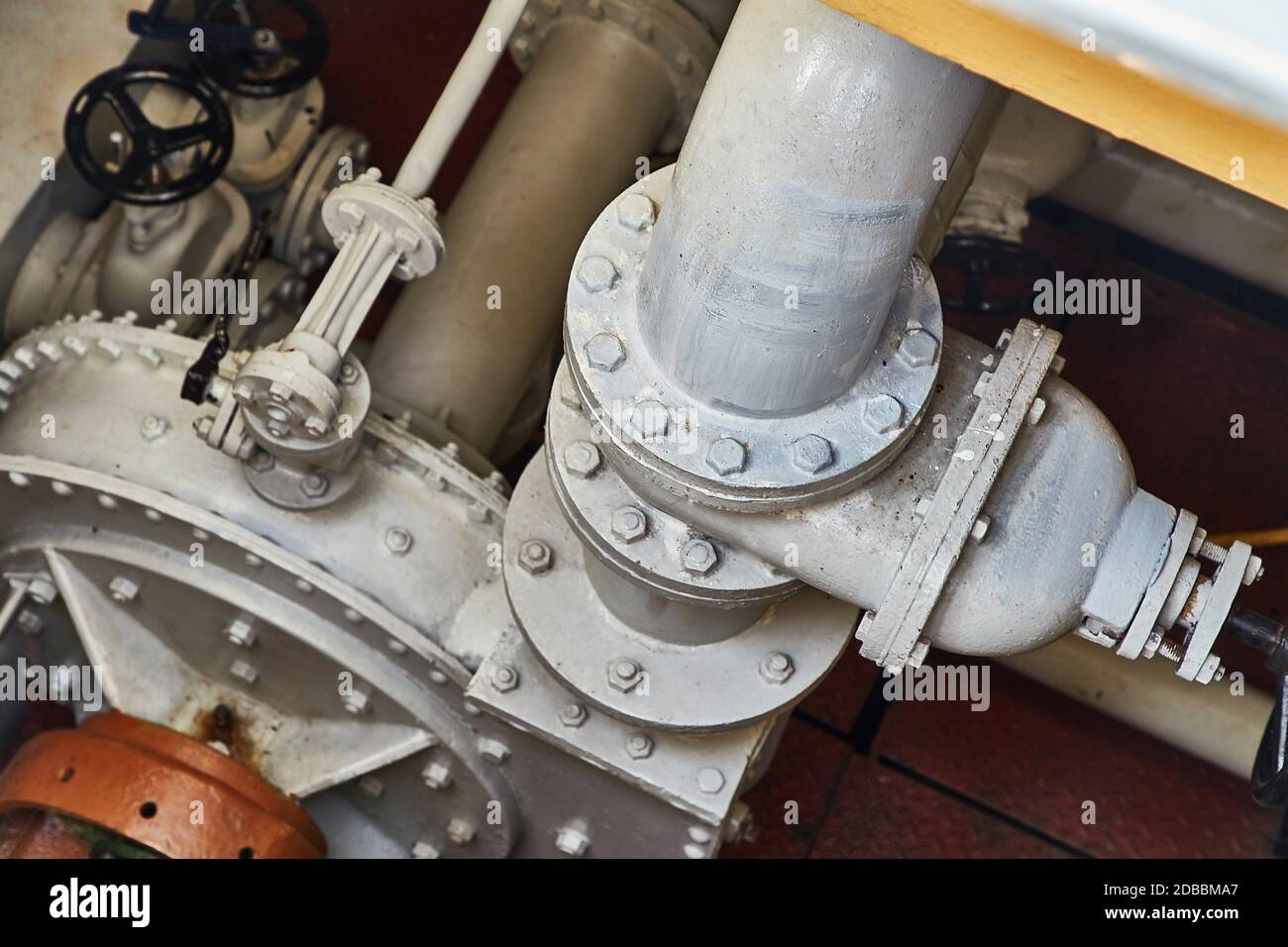 Industrial pipes of a pumping station Stock Photo - Alamy