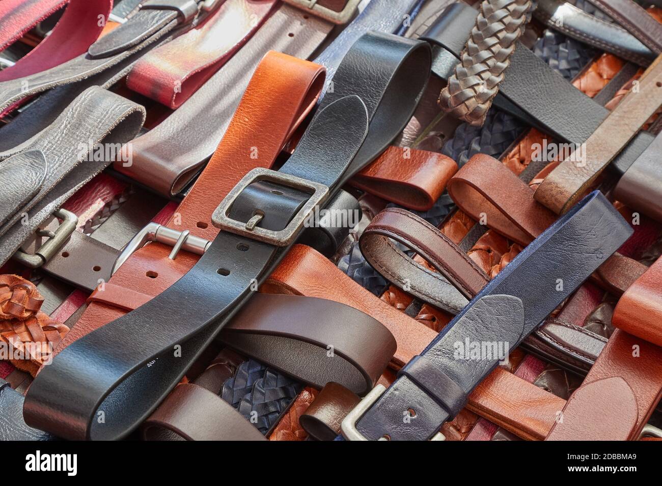 Artisanal leather belts hi-res stock photography and images - Alamy