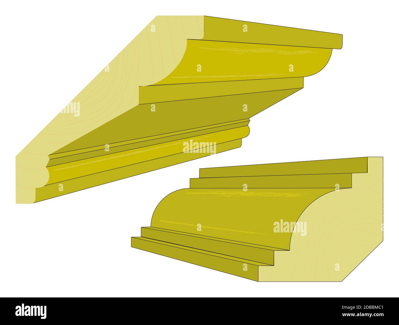 Cornice profile sections Stock Photo - Alamy