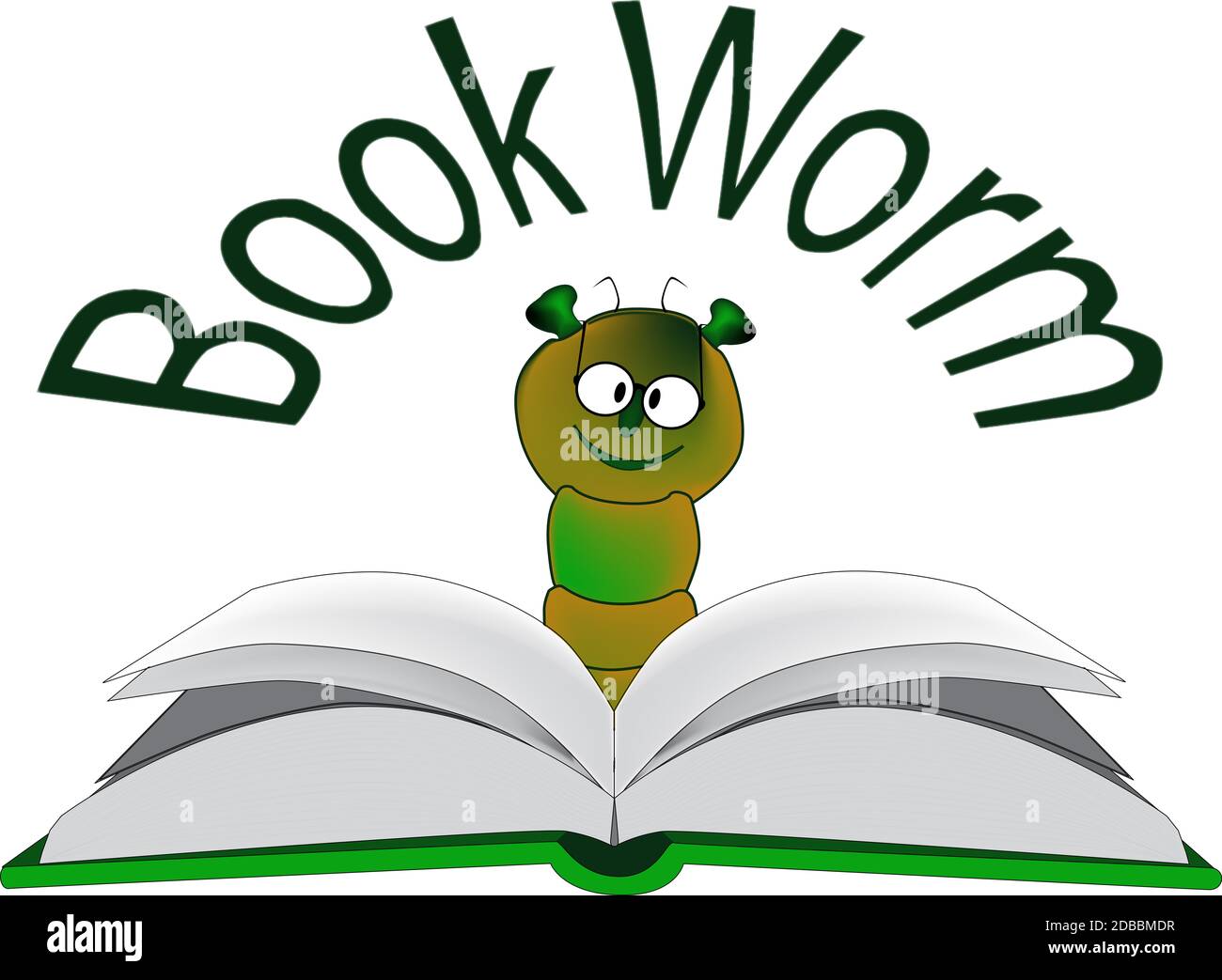Bookworm cartoon hi-res stock photography and images - Alamy