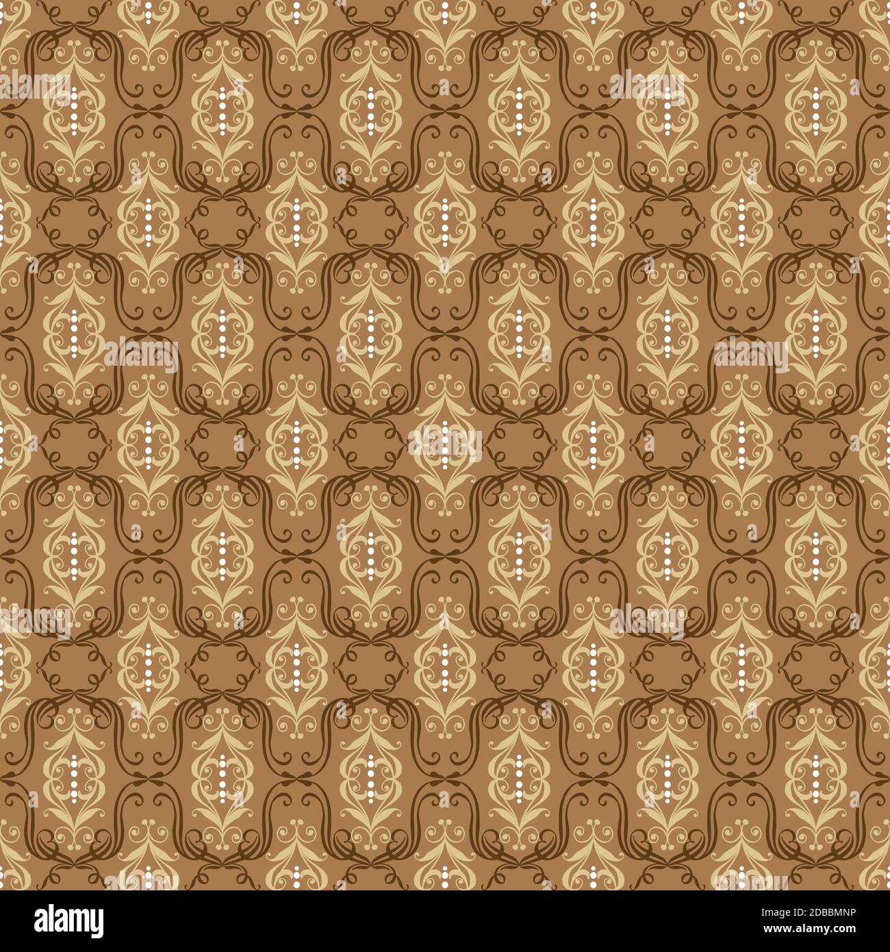 Seamless motifs on Jogja batik with smooth brown color design Stock ...