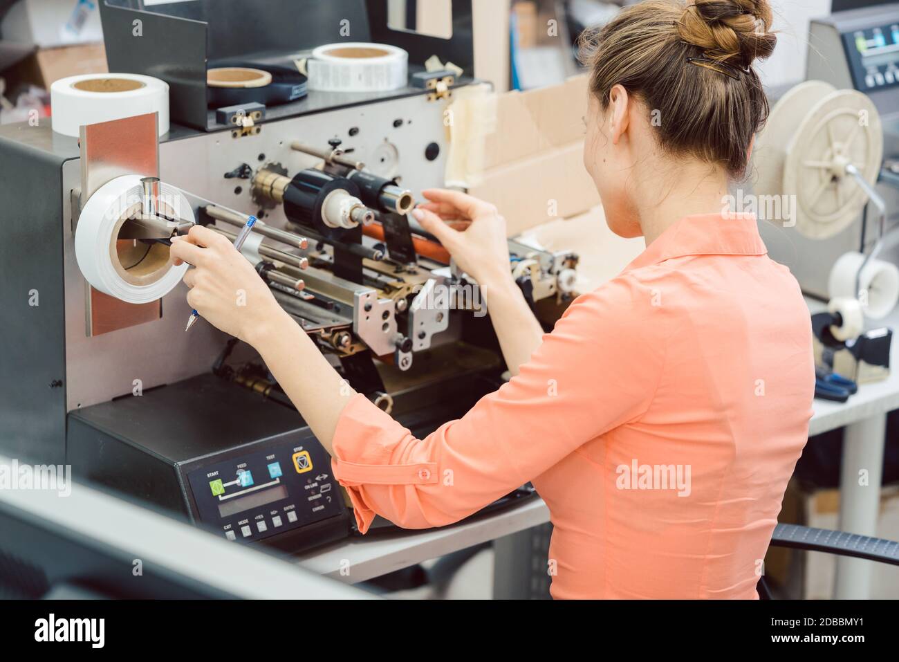 Label printing hi-res stock photography and images - Alamy