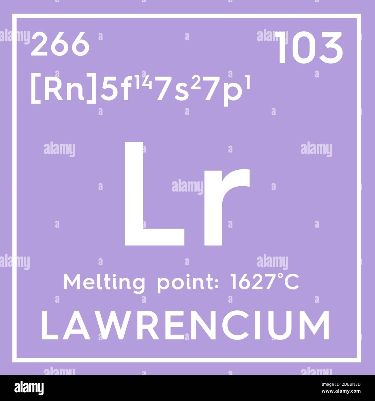 Lawrencium. Actinoids. Chemical Element of Mendeleev's Periodic Table ...