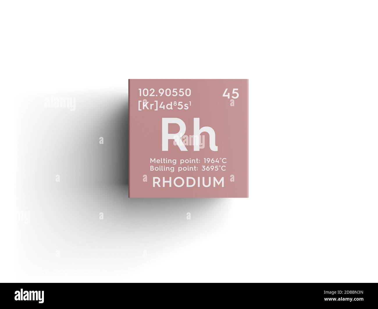 Rhodium. Transition metals. Chemical Element of Mendeleev's Periodic ...
