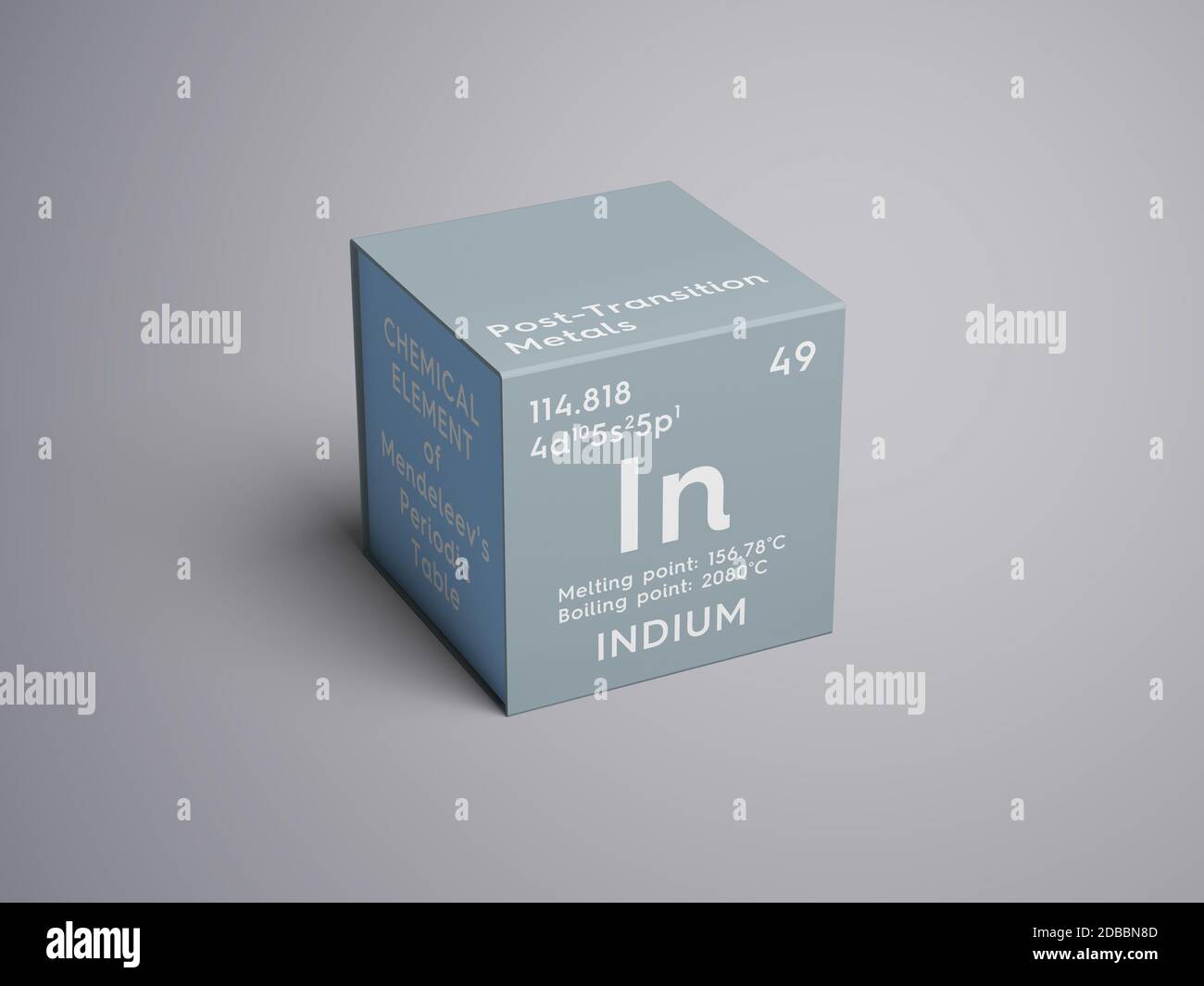 Indium. Post-transition metals. Chemical Element of Mendeleev's ...