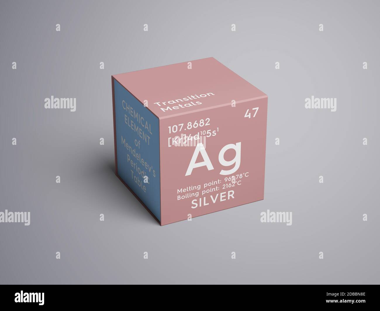 Silver. Transition metals. Chemical Element of Mendeleev's Periodic ...