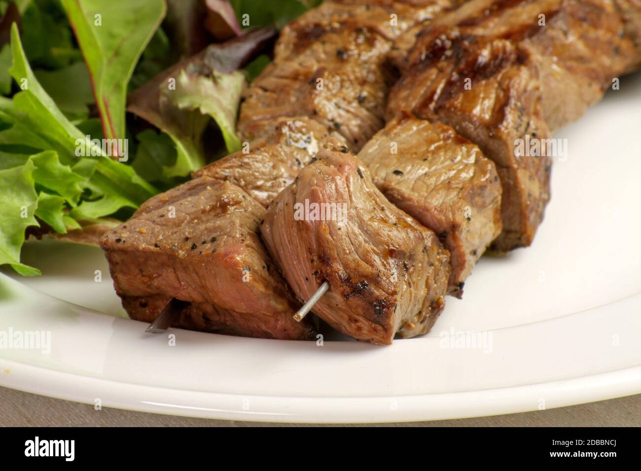 grilled beef skewers Stock Photo - Alamy