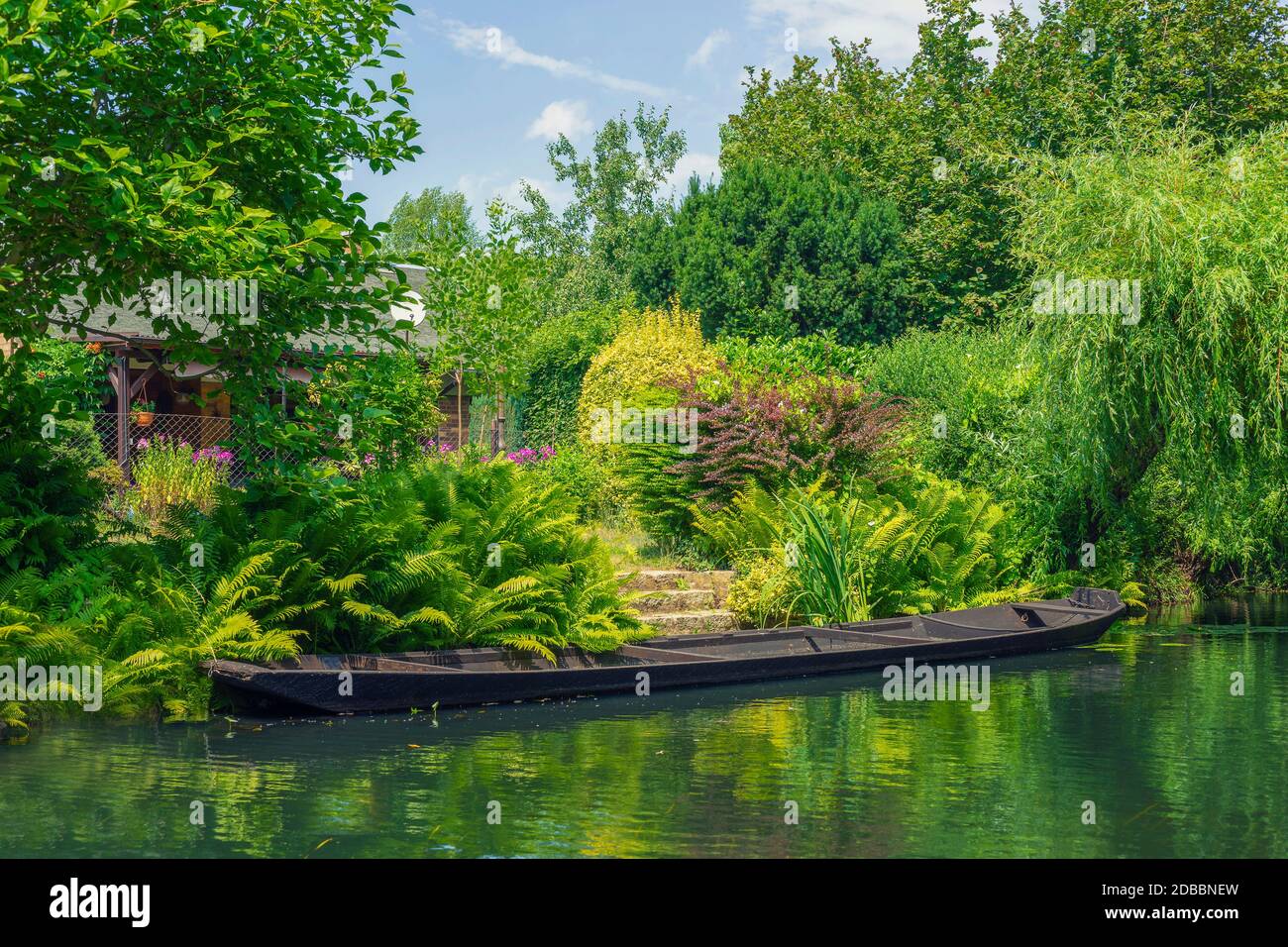 The city of Luebben in the Spreewald (Brandenburg/ Germany) in the ...