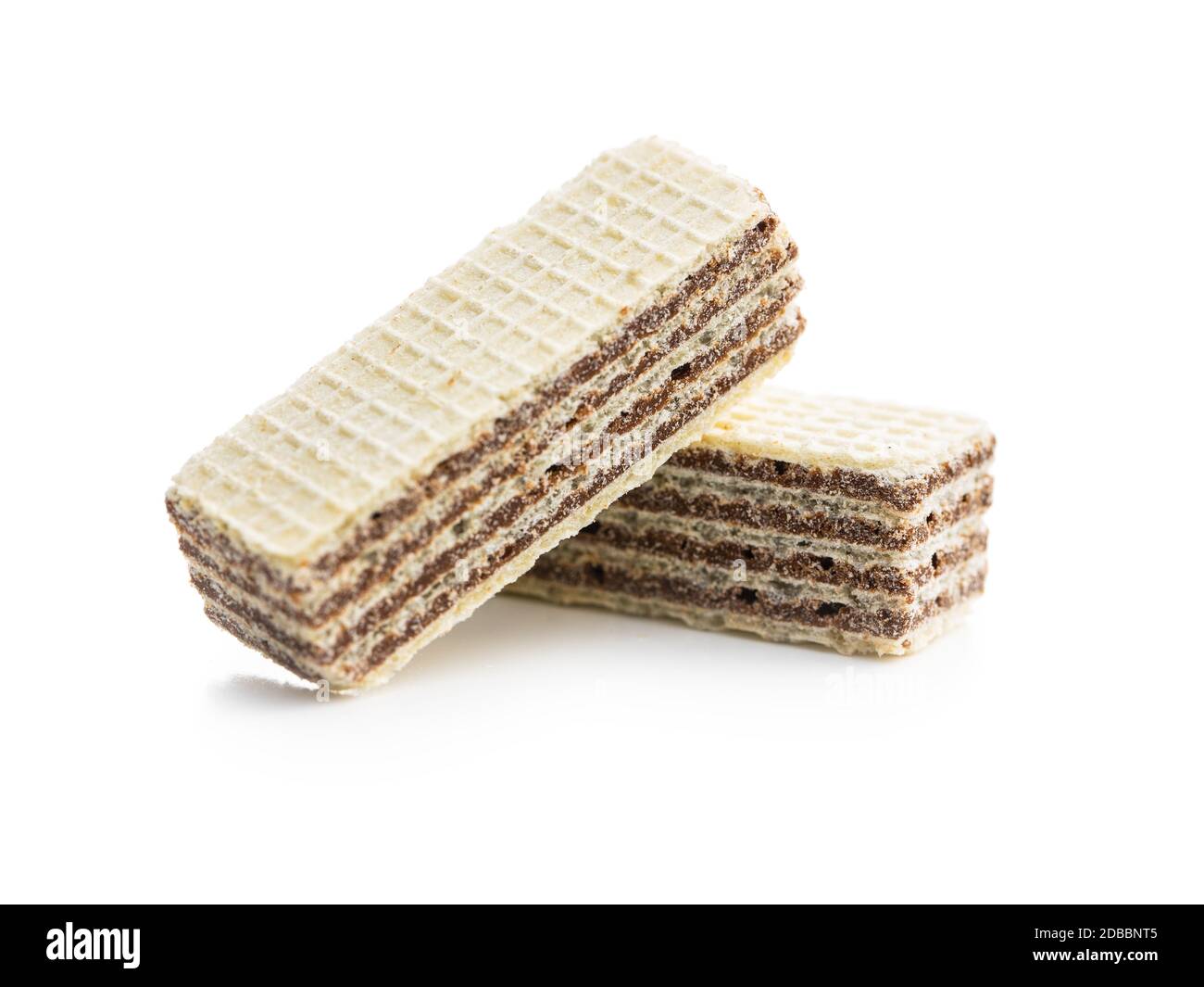 Sweet wafer biscuits isolated on white background Stock Photo - Alamy