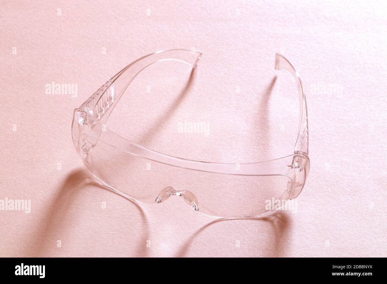 Coronavirus protective measures. Closeup of a clear transparent safety ...