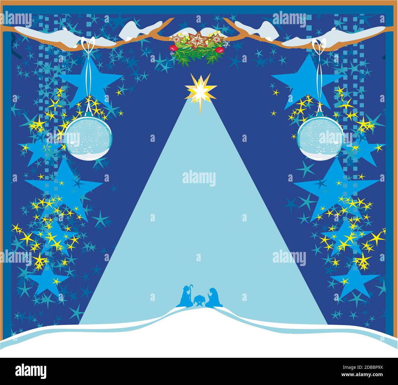 Birth of Jesus in Bethlehem - abstract card Stock Photo - Alamy