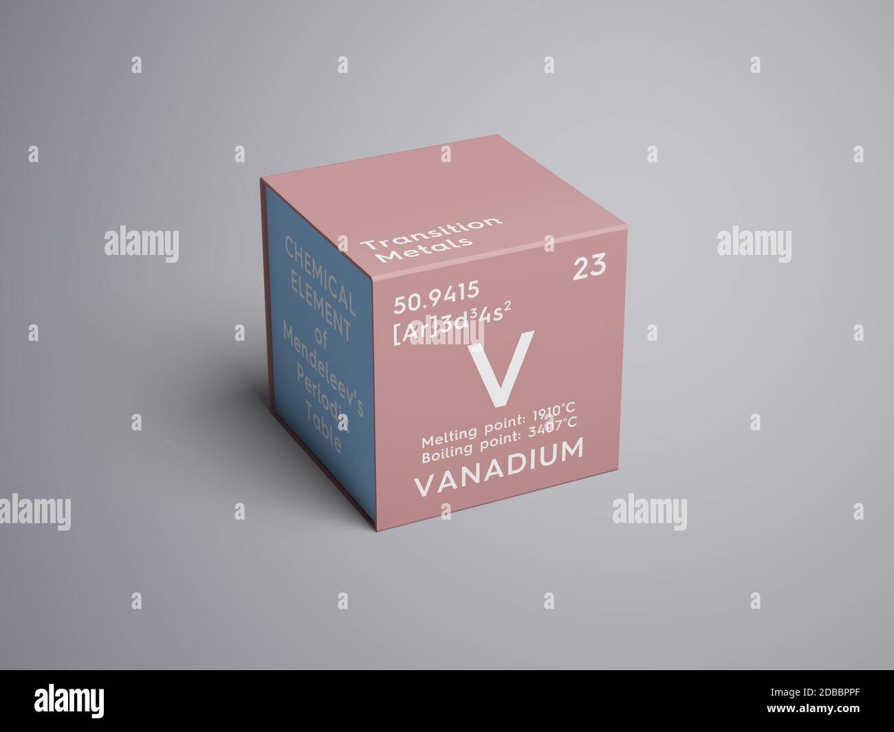 Vanadium. Transition metals. Chemical Element of Mendeleev's Periodic ...
