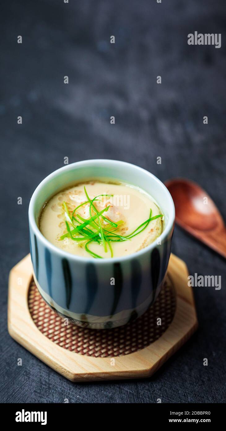 Chawanmushi Japanese egg custard dish Stock Photo - Alamy