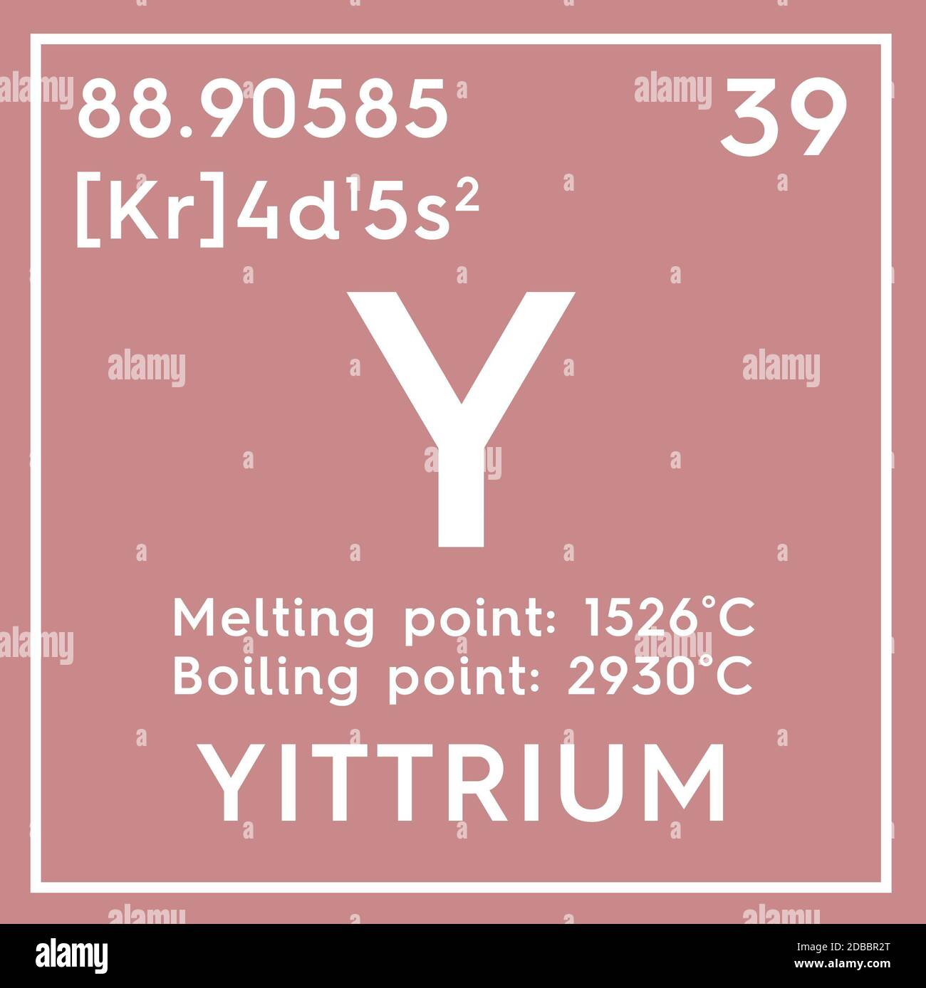 Yittrium. Transition metals. Chemical Element of Mendeleev's Periodic ...