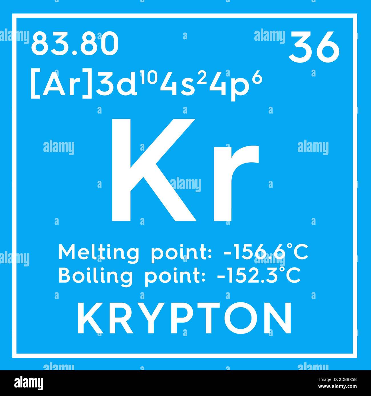 Symbol chemical element krypton hi-res stock photography and images - Alamy