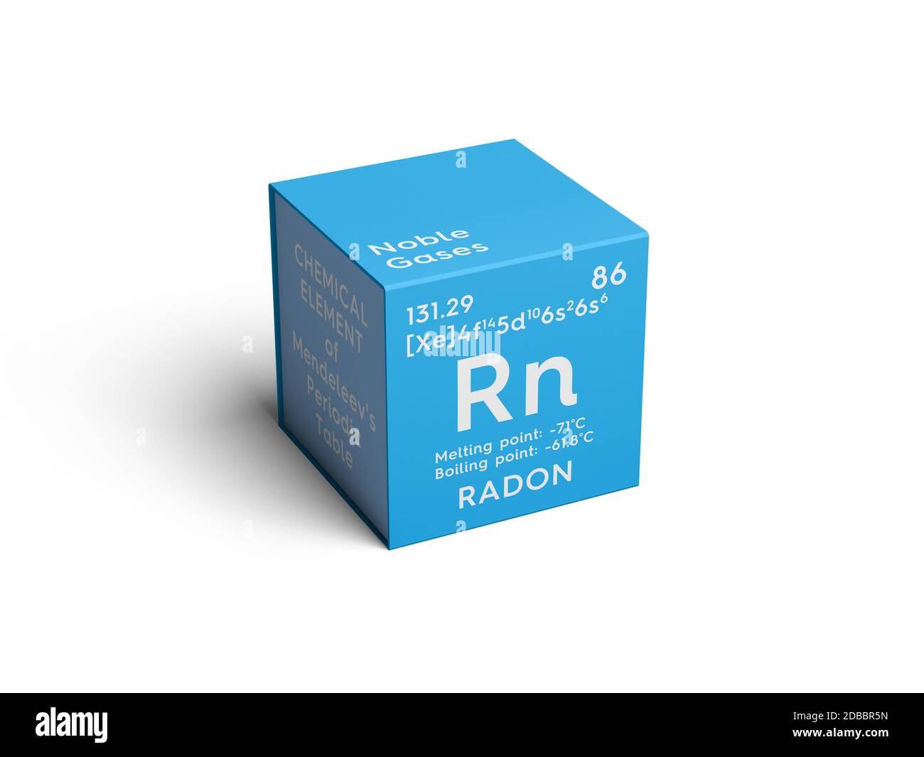 Radon. Noble gases. Chemical Element of Mendeleev's Periodic Table ...