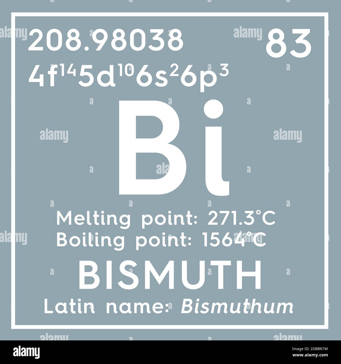 Bismuth. Bishmuthum. Post-transition metals. Chemical Element of ...