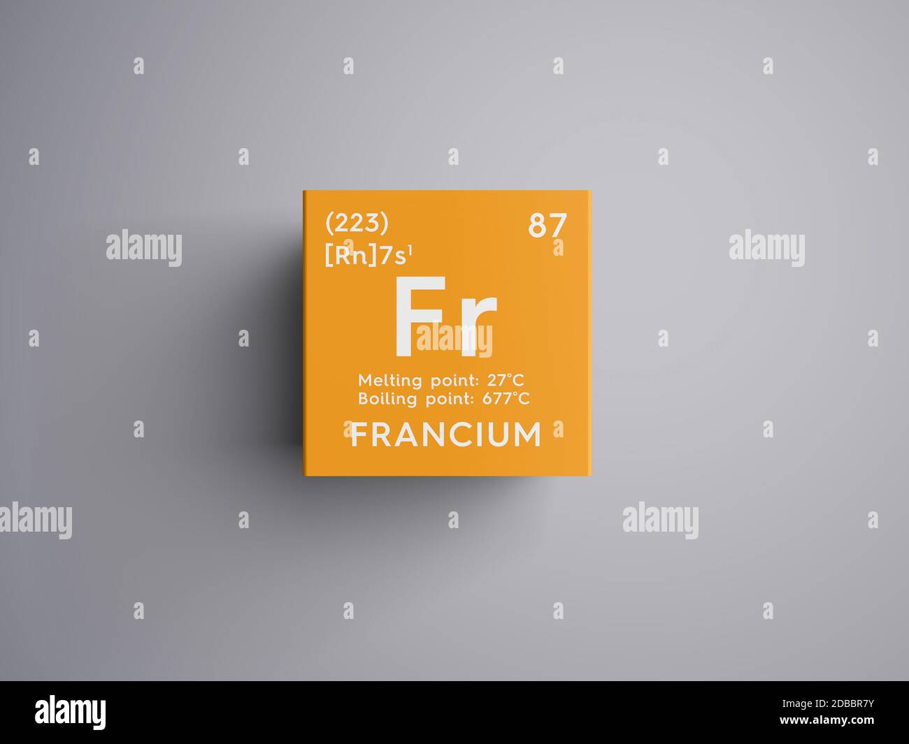 Francium. Alkali metals. Chemical Element of Mendeleev's Periodic Table ...