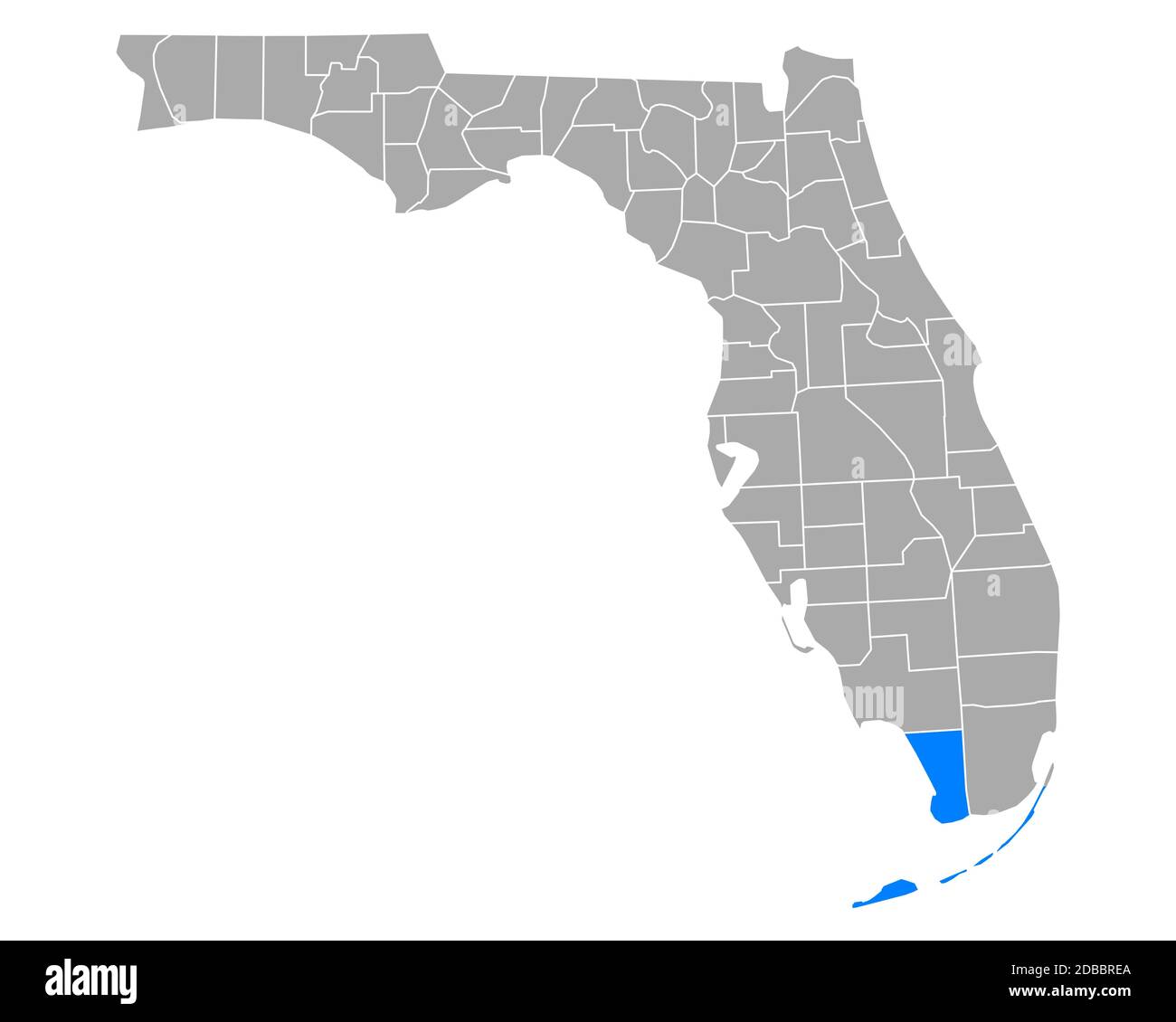 Map of Monroe in Florida Stock Photo - Alamy