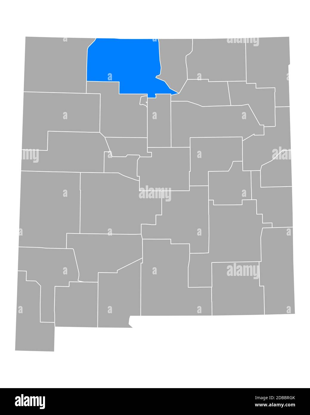 Map of Rio Arriba in New Mexico Stock Photo - Alamy