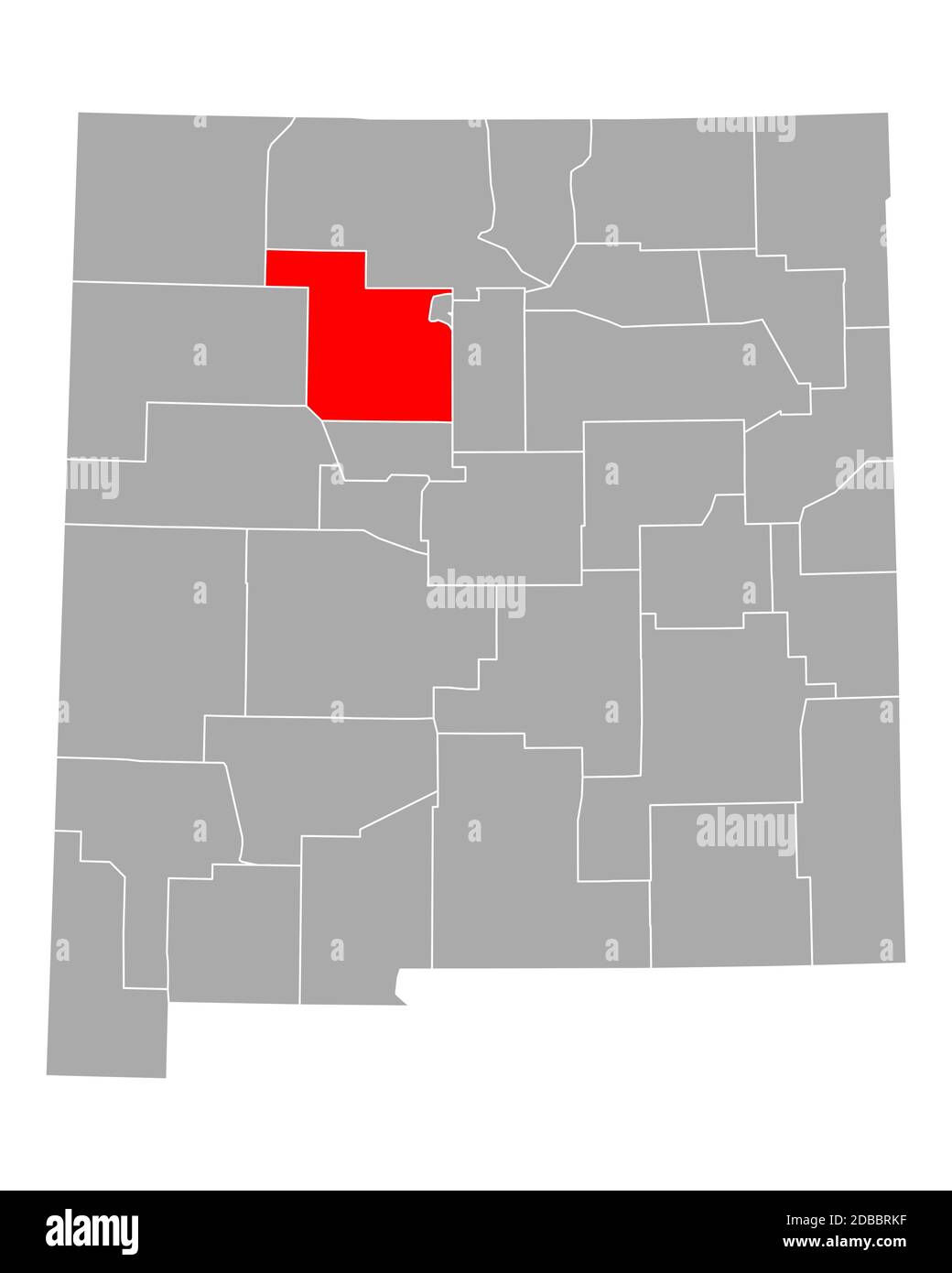 Map of Sandoval in New Mexico Stock Photo - Alamy