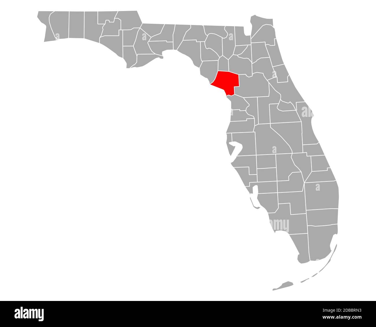 Map of Levy in Florida Stock Photo - Alamy