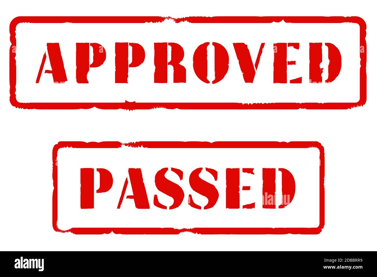 A passed and approved well worn rubber stamp Stock Photo - Alamy