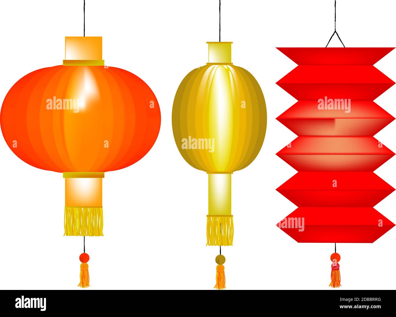 Red lanterns spring festival Cut Out Stock Images & Pictures - Alamy